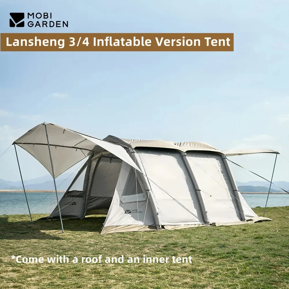MOBI-GARDEN-Camping-Outdoor-Air-Inflatable-Tent-5-8-Person-Large-Space ...