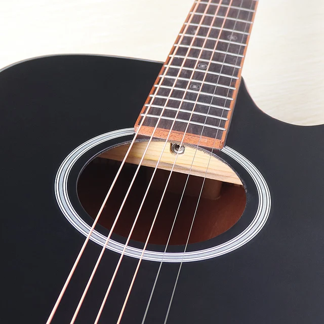 Black Acoustic Guitars Wallpaper