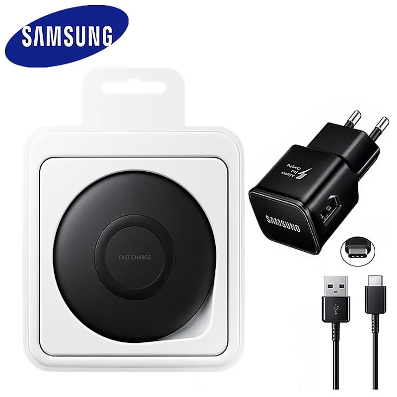 SAMSUNG EP-P1100 S10 S9 Plus QI 무선 충전기 15W 빠른 충전 패드 Galaxy S8 S9 S10 ...
