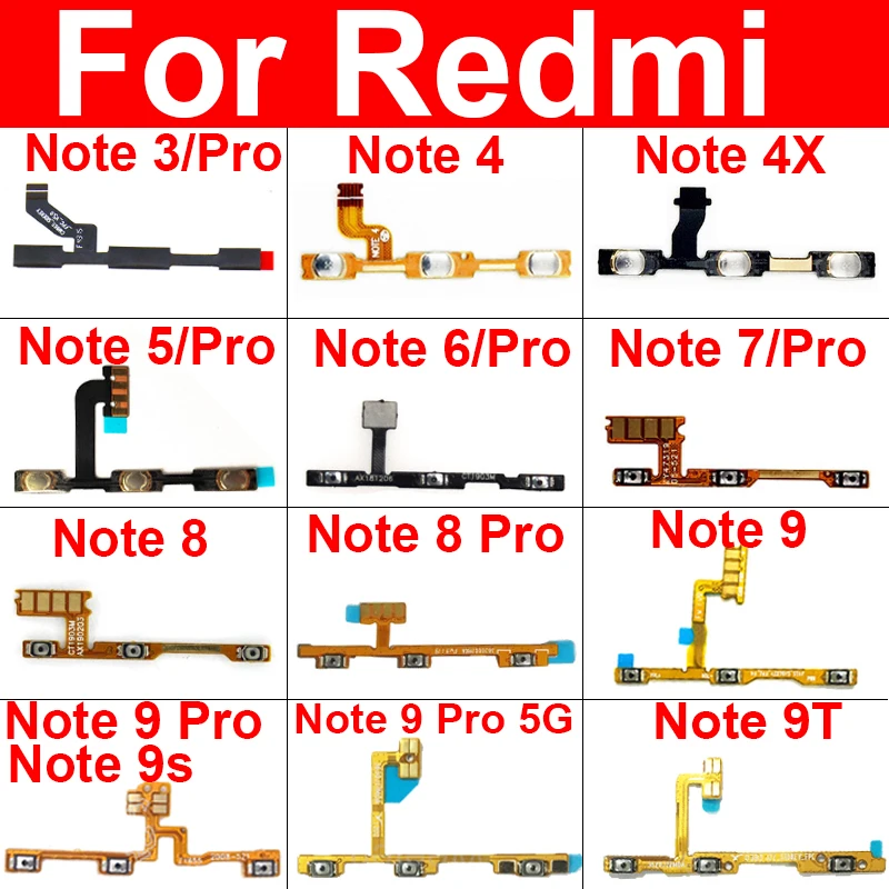 Volume Button Power Switch On Off Button Flex Cable For Xiaomi Redmi ...