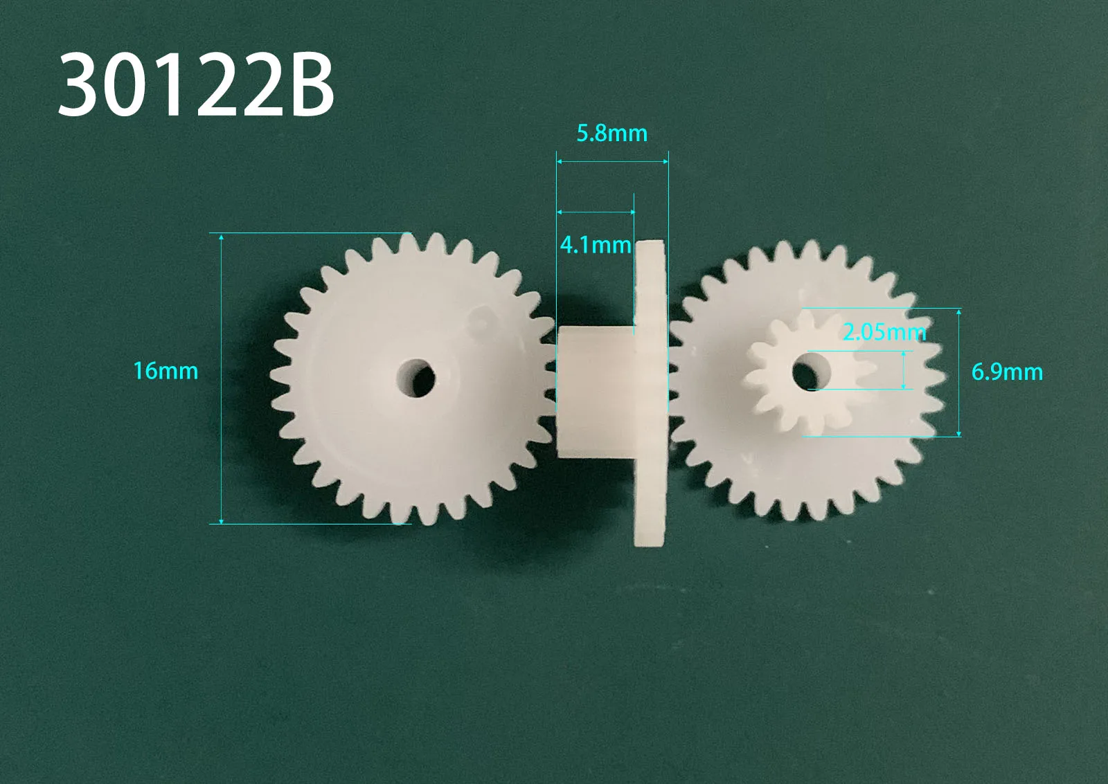 30122B 30122B Thick 30122B Shaft 0.5M Plastic POM Gear Diameter 16mm 30 ...