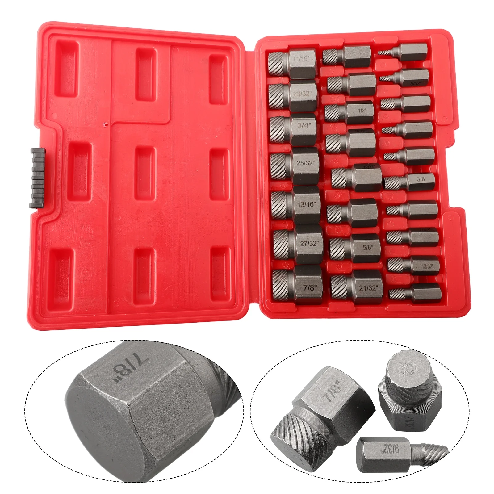 25-Piece-Set-Hexagon-Socket-Head-Cap-Screw-Bolt-Extractor-Integral-Key ...