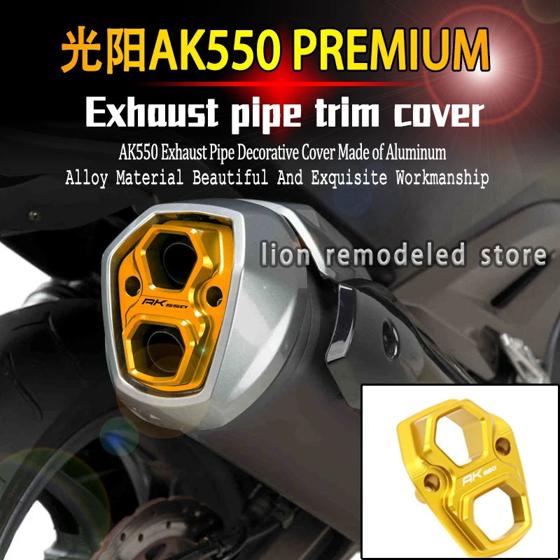 KYMCO AK550 Premium Exhaust Pipe Rear Trim Cover Motorcycle Accessory ...