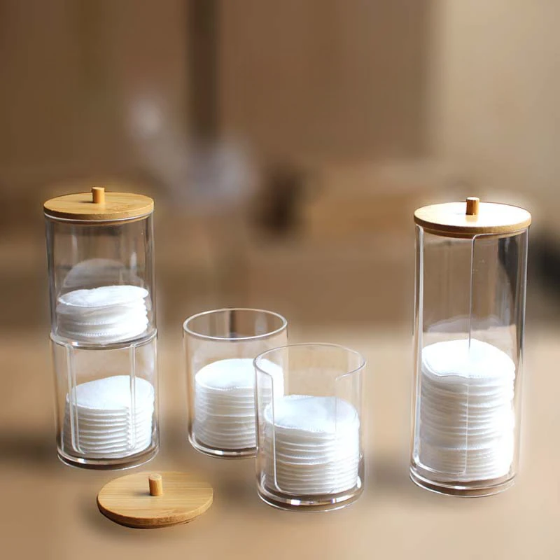 1Piece Bathroom Containers,Powder Puffs, Cotton Swab Dispensers ...