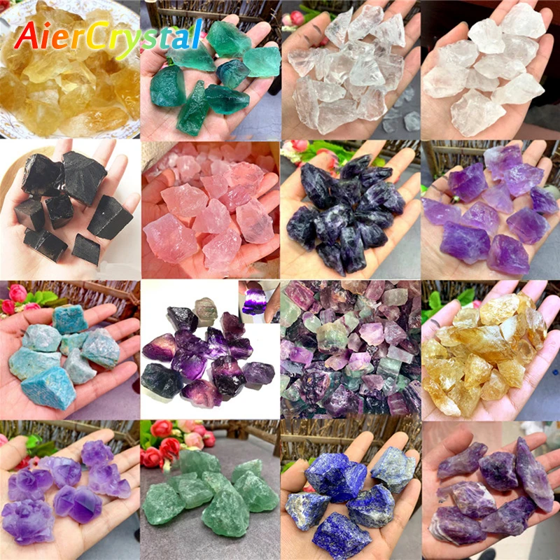 Natural Crystal Stones Rare Raw Obsidian Amethyst Fluorite Gemstone ...
