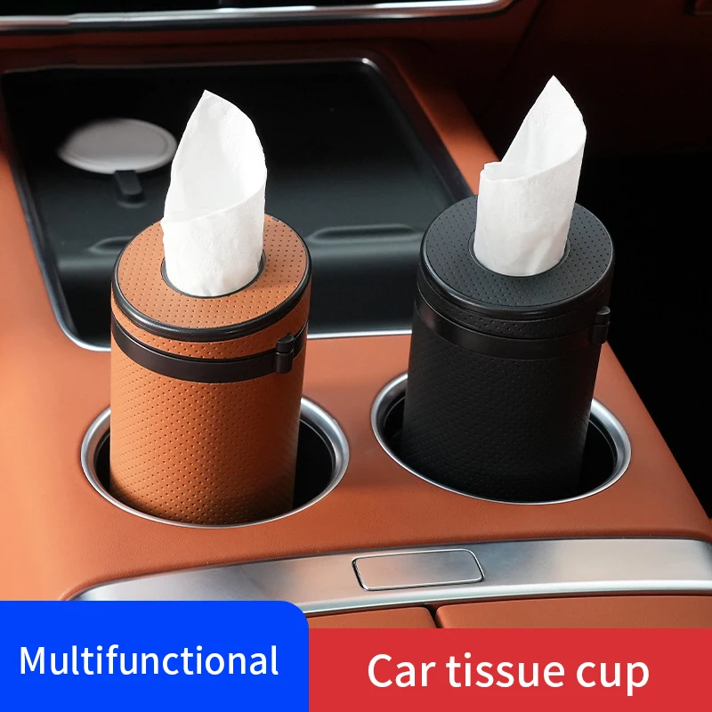Multifunction-Car-Tissue-Box-Cover-Holder-Auto-Round-Paper-Tube-Safety ...