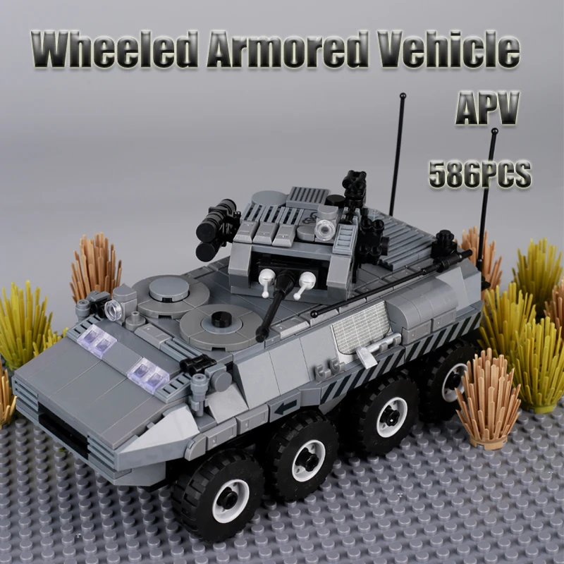 MOC Ciudad Militar modelo moderno Vehículo blindado con ruedas APV US Unión Soviética Rusia ...