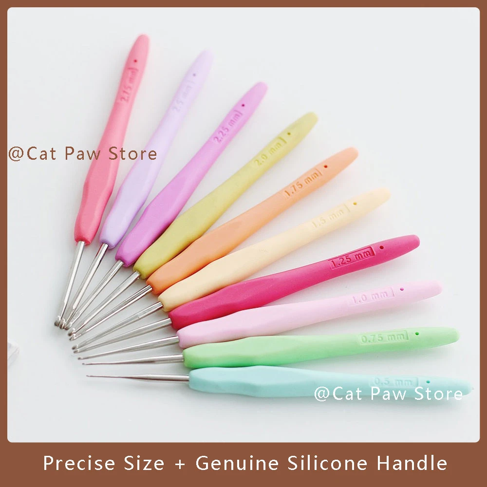 Crochet Hooks Set Diy Knitting Hooks Kit True Silicone Handle Crochet ...