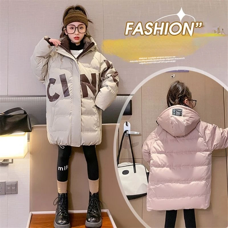 Winter-Girls-Bright-Down-Cotton-Jacket-Parkas-6-8-10-12-14-Years-Old ...