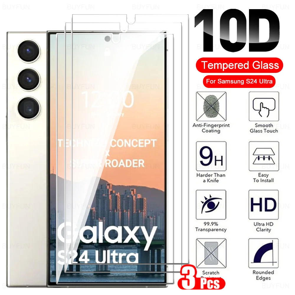 3Pcs-Protection-Glass-For-Samsung-Galaxy-S24-Ultra-S24-Screen-Protector ...