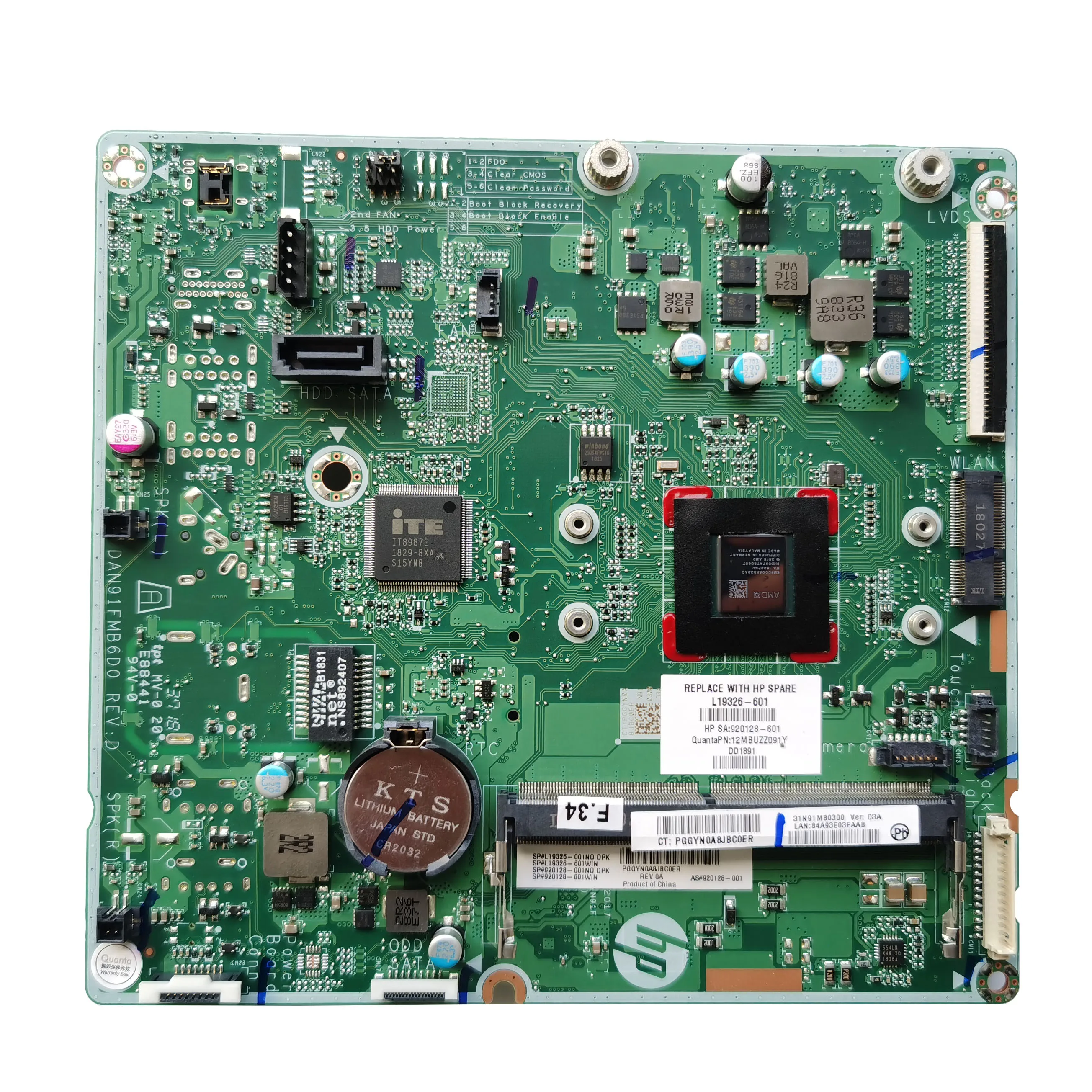 Placa-base-usada-para-HP-205-G3-20-c320l-AIO-placa-base-DAN91FMB6D0 ...