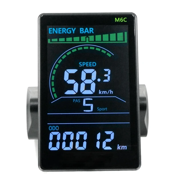 LCD Display ABS M6C 24V 36V 48V 60V E Scooter LCD Panel Color Screen ...