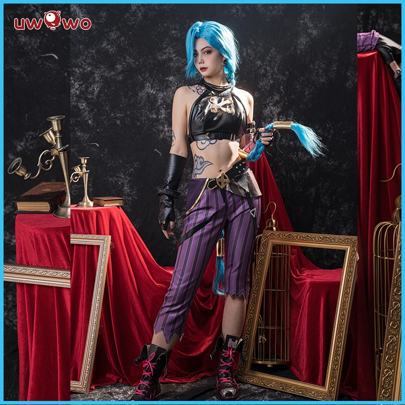 UWOWO Game League of Legends Cosplay LOL Cos Jinx Cosplay LOL Arcane Young Ver Jinx Costume ...