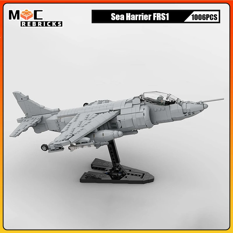 MOC Military Series Sea Harrier FRS1 FA2 British Jet Aircraft Building ...