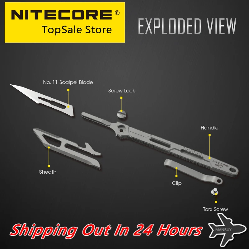 NITECORE-NTK07-TC4-Titanium-Alloy-Unibody-Knife-CNC-Ultra-Slim-Light ...