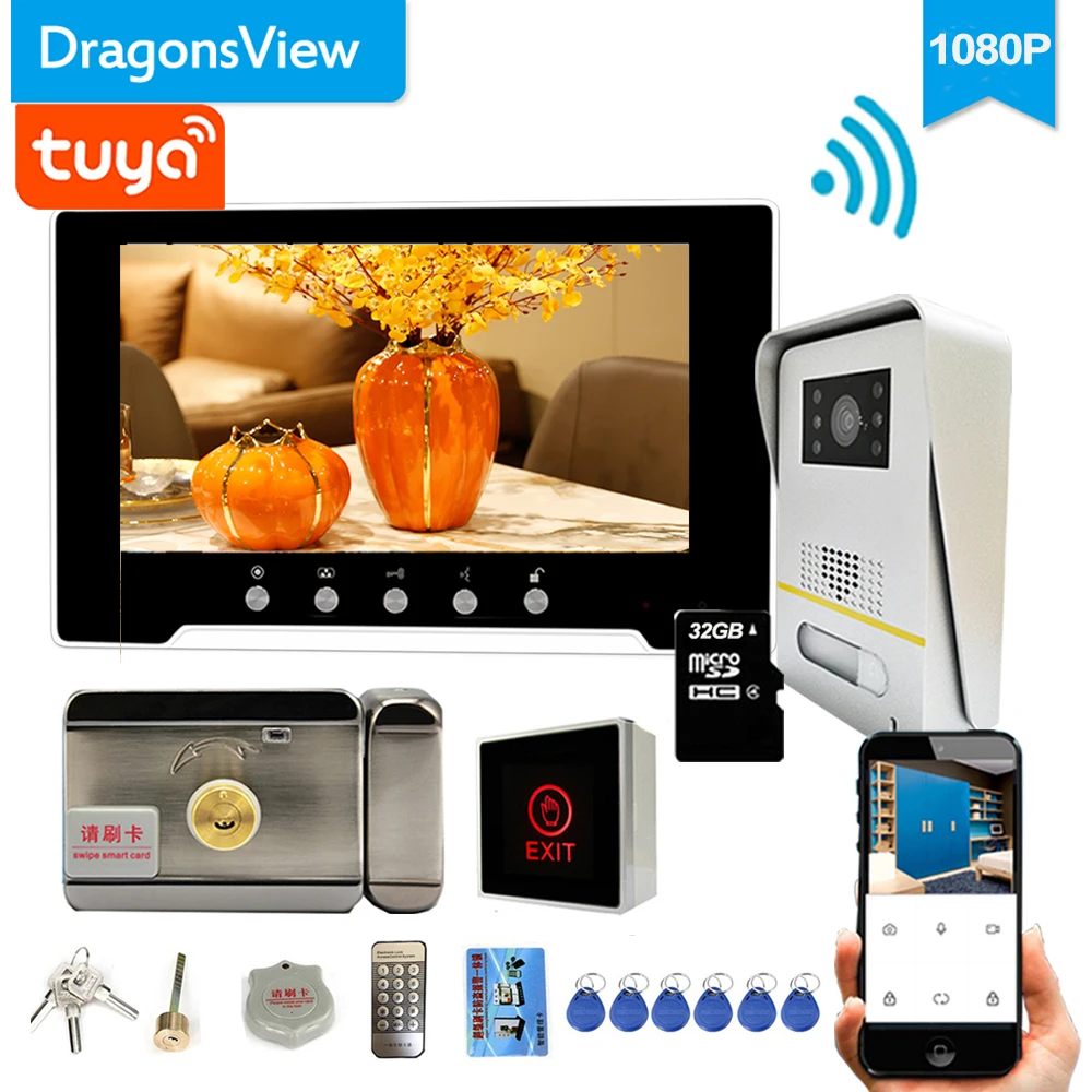 Dragonsview-1080P-Wifi-Intercom-System-for-Home-7-Inch-Wireless-Video ...
