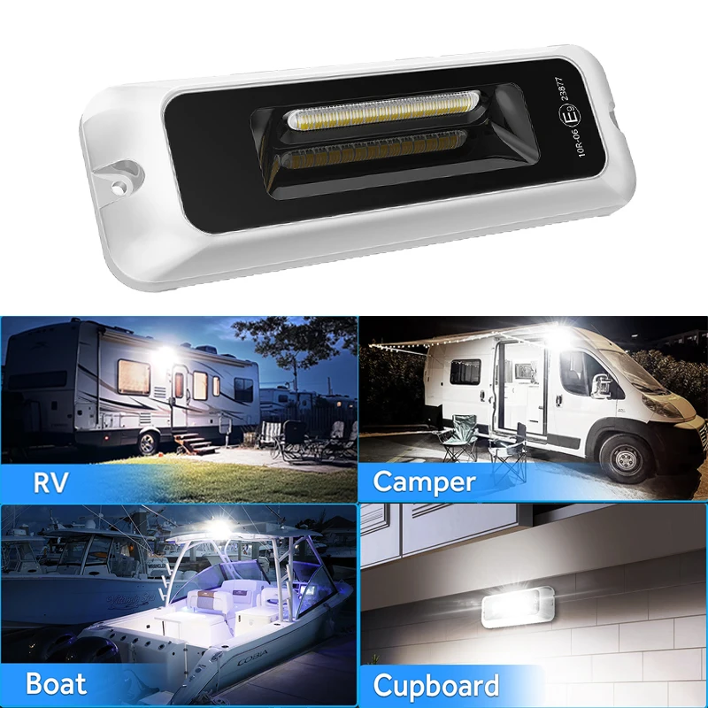 MICTUNING RV Exterior Porch Light Waterproof LED Utility Awning White ...