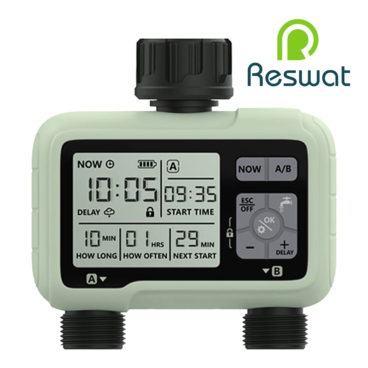 Reswat-HCT-326-Super-Timing-2-Outlet-Water-Timer-Precisely-Watering-Up ...