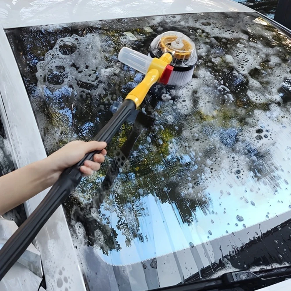 360-Spin-Microfiber-Car-Wash-Brush-Cleaning-Kit-Extendable-Detachable ...