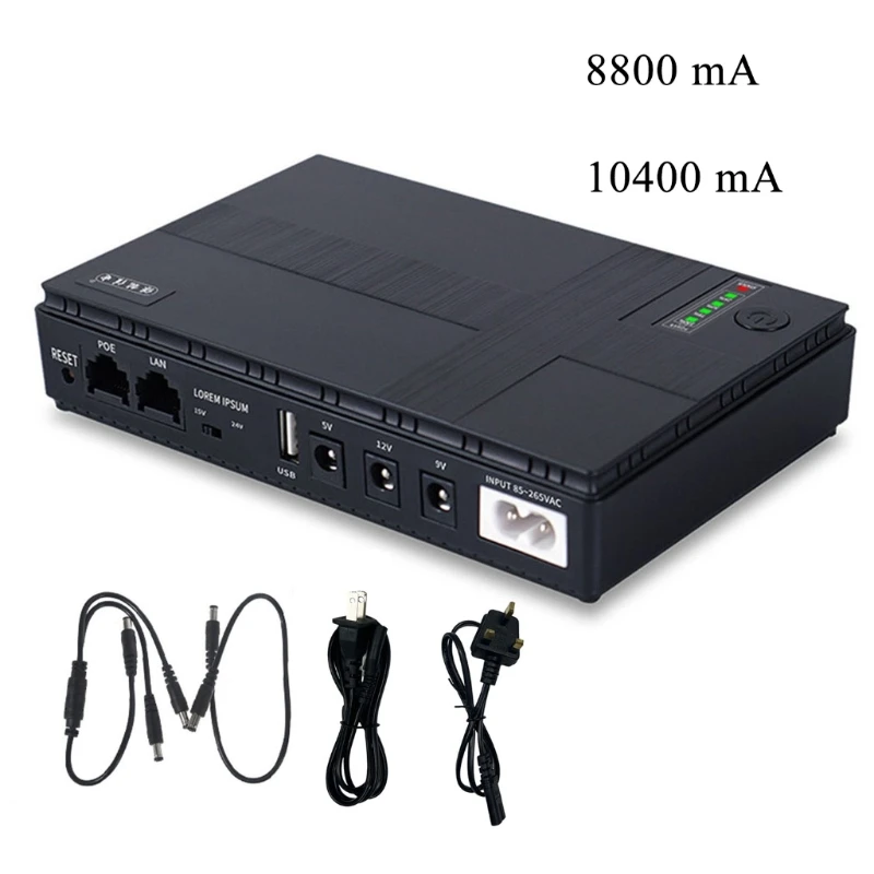 1Set 8800/10400mAh UPS 18W 5V 9V 12V Uninterruptible Power Supply ...