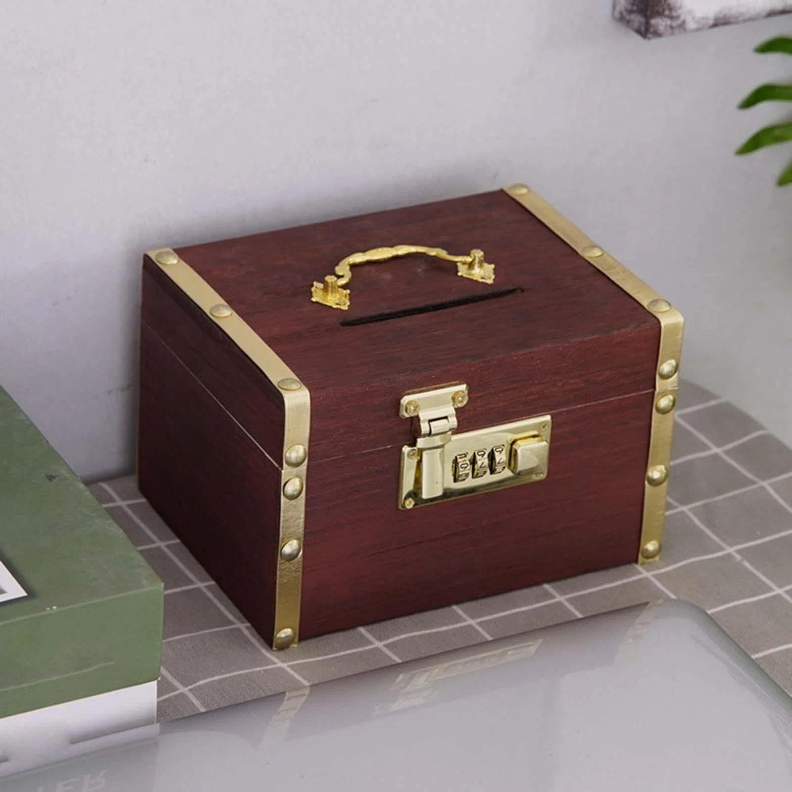 Wooden Money Boxes Adults | Money Saving Box Adults | Box Wooden Money ...