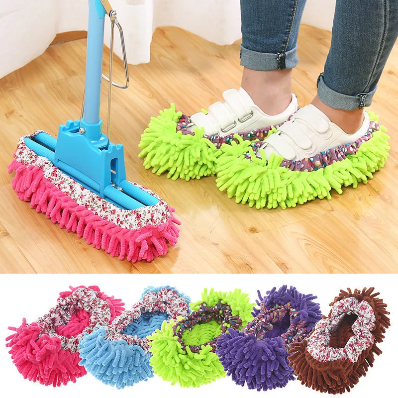 1-2-4PCS-Multifunction-Floor-Dust-Cleaning-Slippers-Shoes-Lazy-Mopping ...