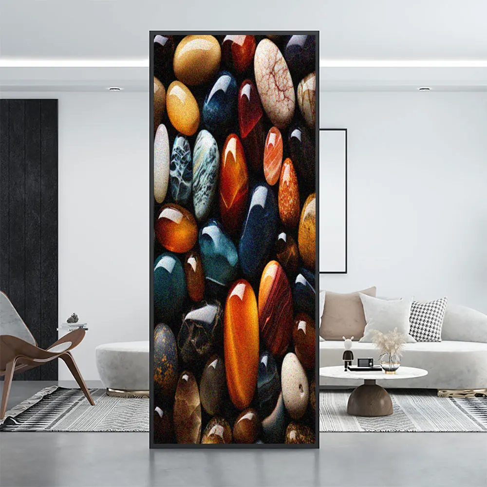 Colored-Pebbles-Privacy-Window-Film-Decorative-Glass-Covering-No-Glue ...