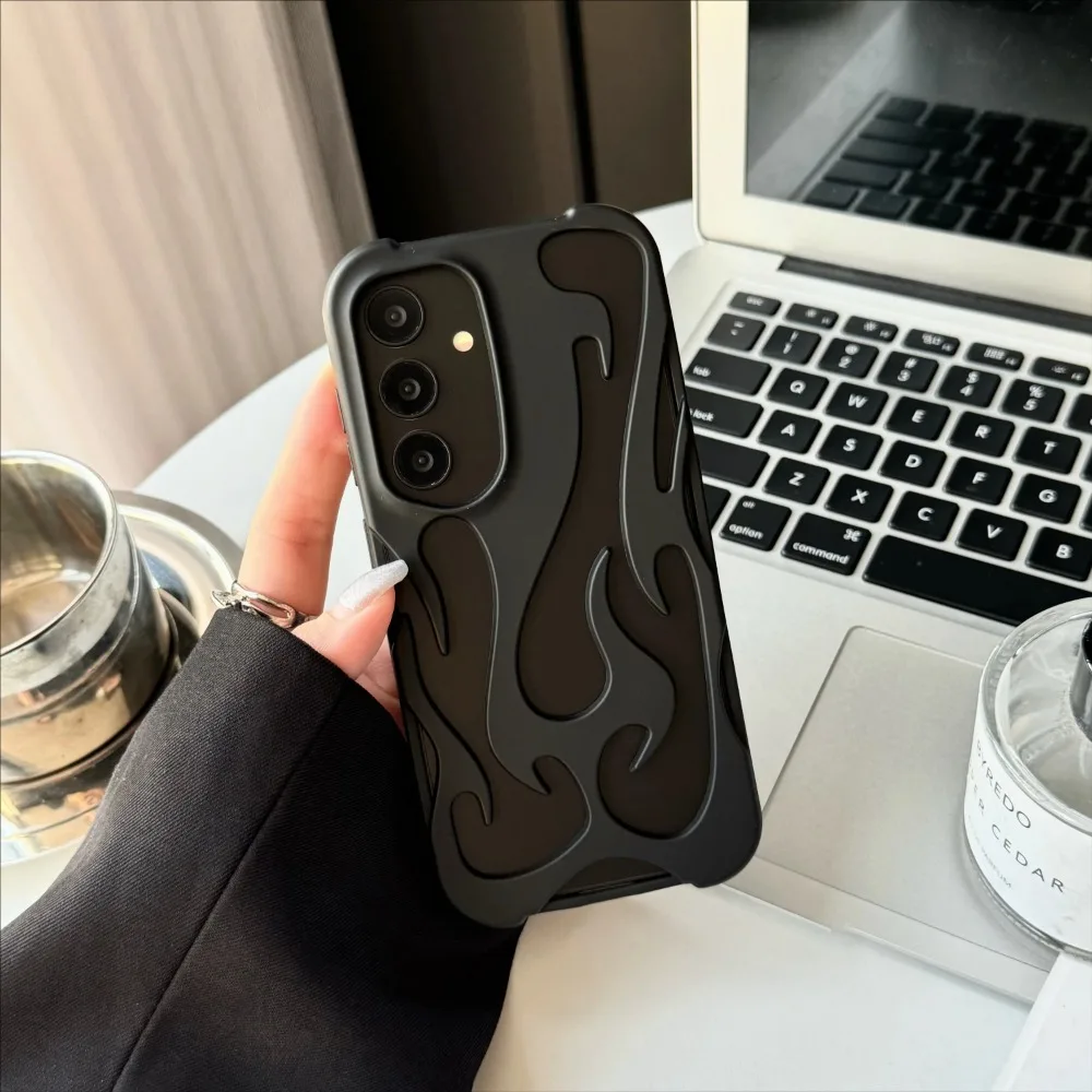 Cover per Telefono con Motivo Fiamma 3D Galvanizzato per Samsung Galaxy ...