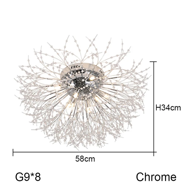 Crystal Dandelion Chandelier Pendant Lights - Lighting4Home