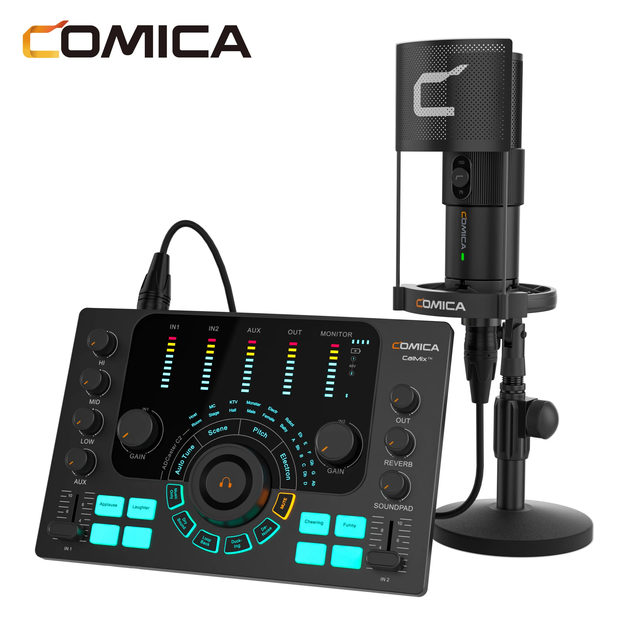 COMICA-ADCaster-C2-Audio-Interface-with-Individual-Control-Voice ...