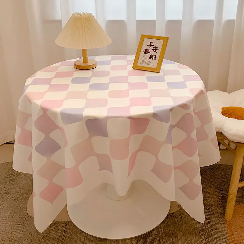 Checkerboard-Plaid-Tablecloth-Dining-Room-Dustproof-Table-Cover-INS ...