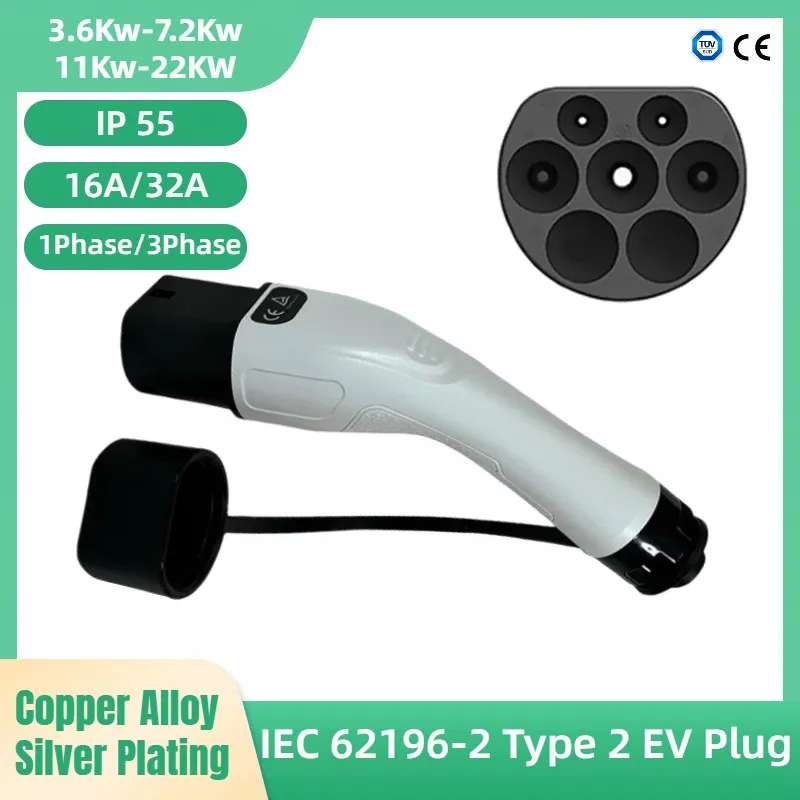 Type 2 electric vehicle Charging station plug for charging station ...