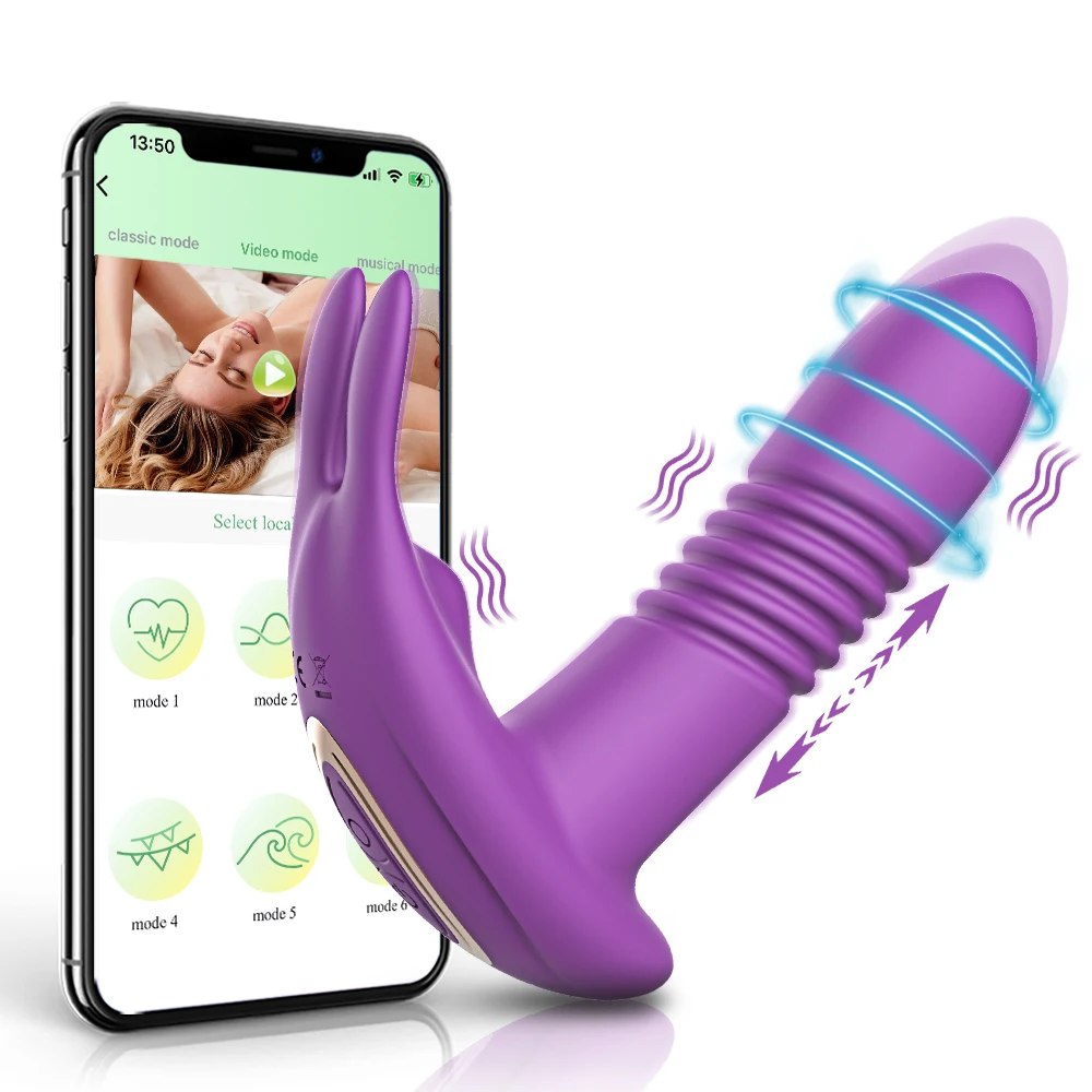 Empurrando-Calcinha-Vibrador-para-Mulheres-Vagina-Ponto-G-Estimulador-do-Clit-ris-Telesc-pico ...