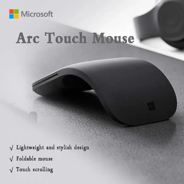 Folding-Bluetooth-Wireless-Mouse-Foldable-Ultra-Thin-Arc-Touch-Mouse ...