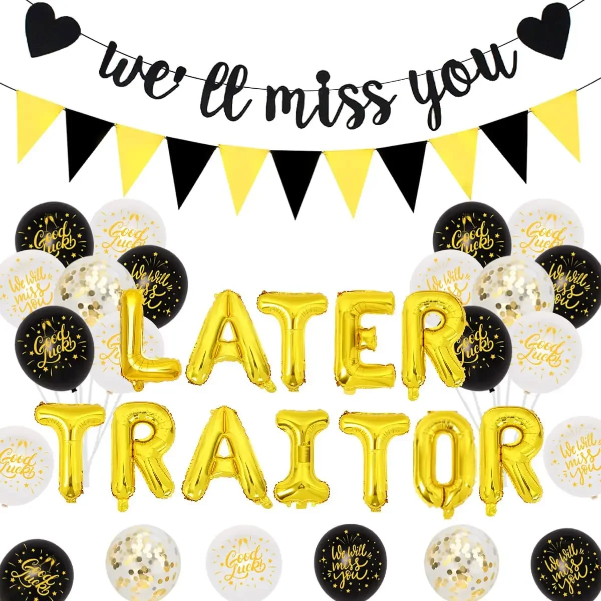 Leaving-Party-Decor-Balloons-Banner-Garland-Farewell-Funny-Celebration ...