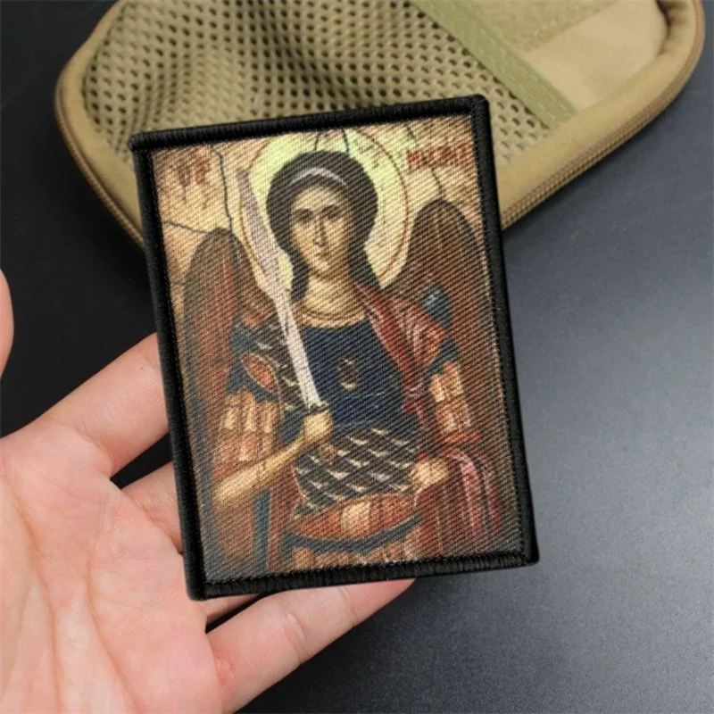 Archangel Michael Patch on Clothes Chevron Tactical Morale Badges Print ...