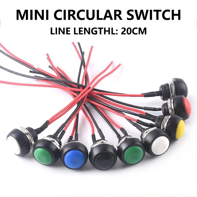 5-20-100PCS-PBS-33B-Button-Switch-1A-DC12V-12mm-Momentary-Push-Button ...