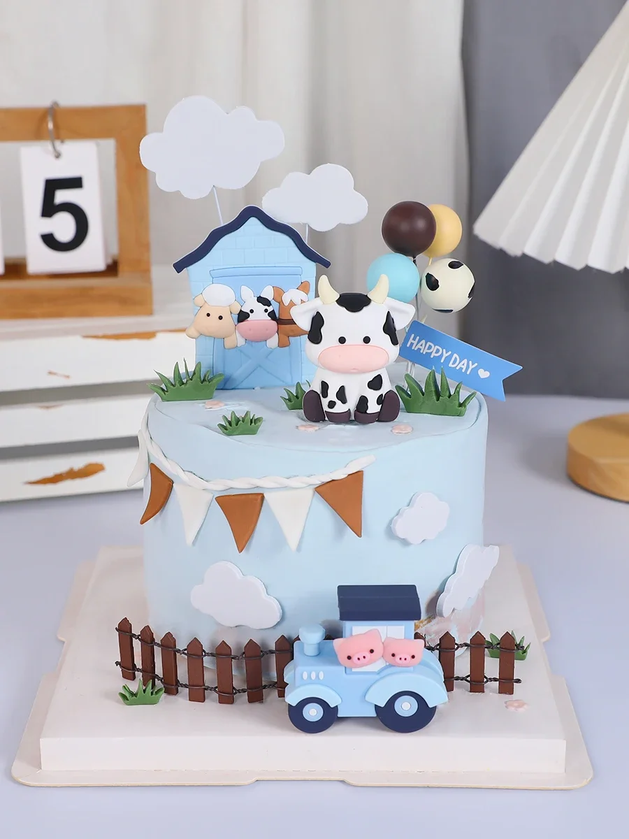 Party-Birthday-Cake-Topper-Children-s-Farm-Birthday-Party-Design-Baby ...