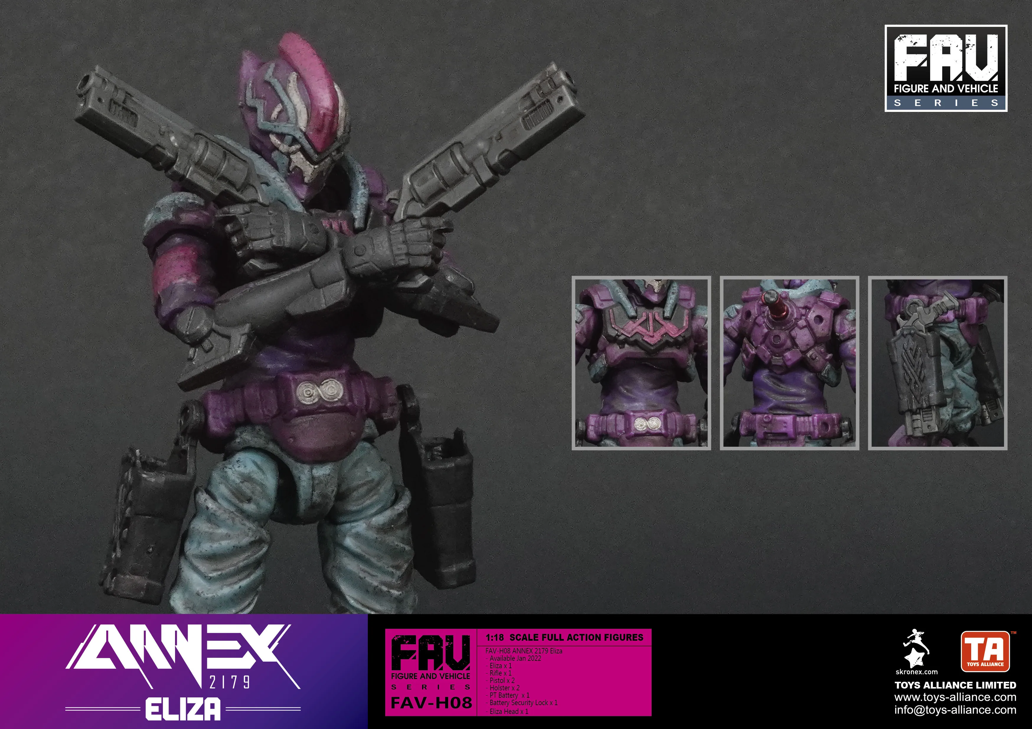 Acid Rain War 3.75" 1/18 FAV H08 Eliza Action Figureals Model ...