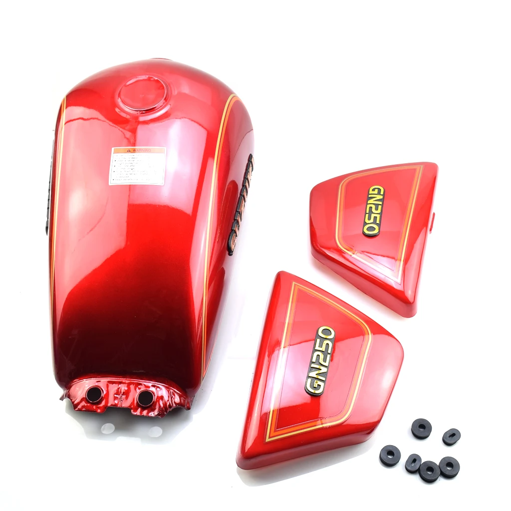 Motorrad-Vintage-Cafe-Racer-Gas-Kraftstoff-Tank-l-Box-Rot-Farbe-F-r ...