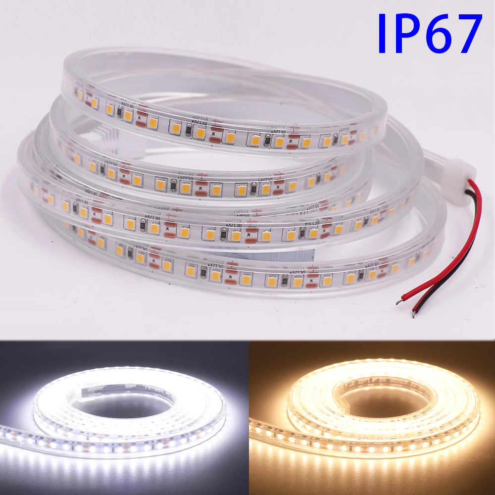LED-Strip-12V-24V-Waterproof-IP67-White-Warm-White-2835-120LEDs-m ...