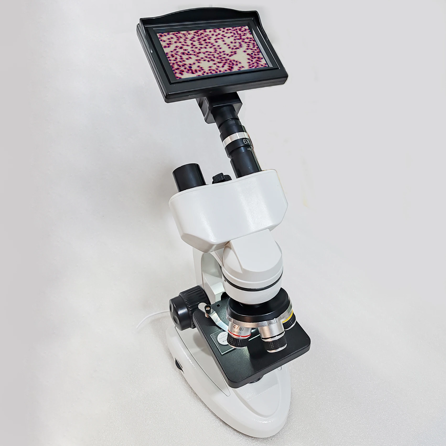 LED-Biological-Compound-Microscope-with-Microscope-Slides-Phone-Adapte ...