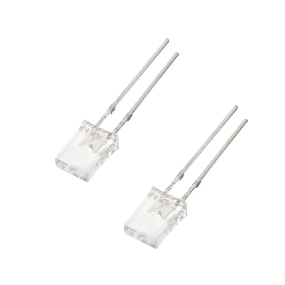 50PCS Transparent LED Diode 2*5*7MM White Red Yellow Blue Green Led ...