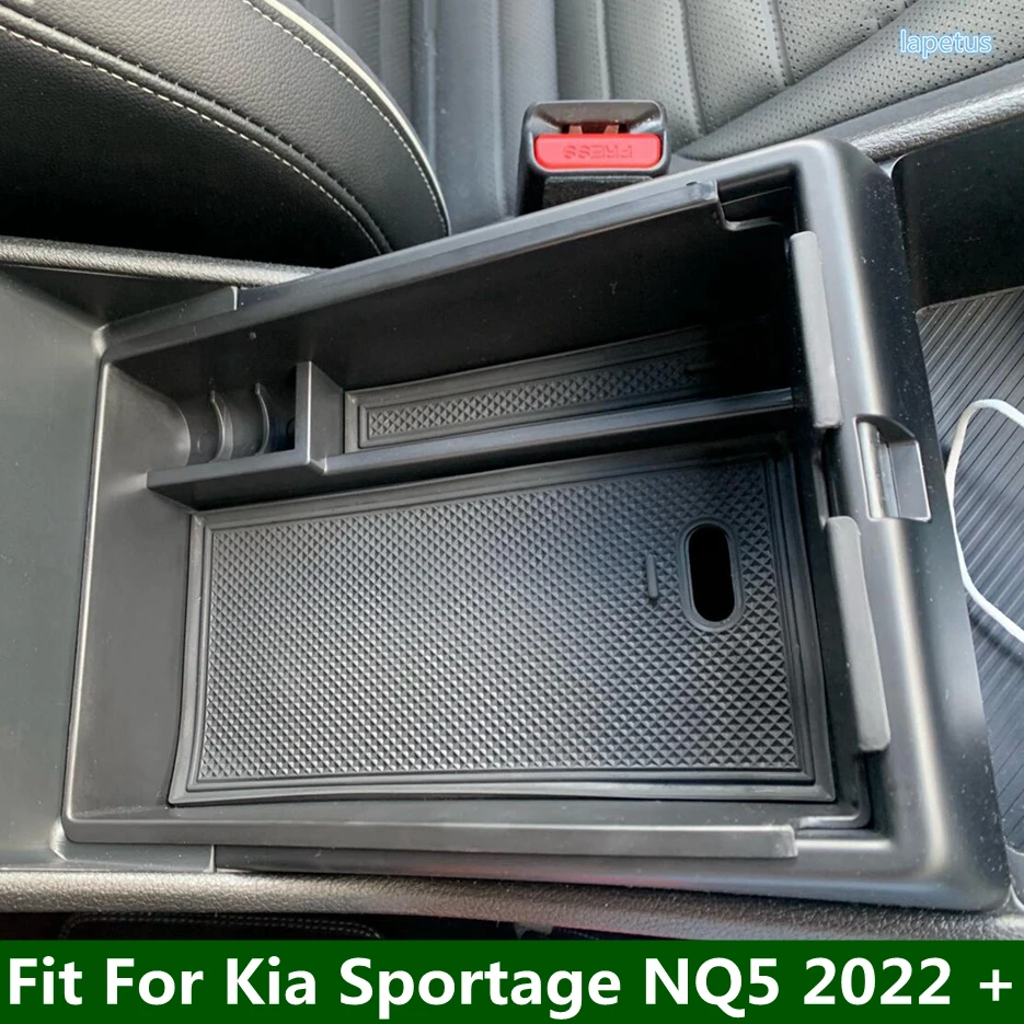 Car Armrest Box Storage Black Middle Console Container Holder Organizer ...