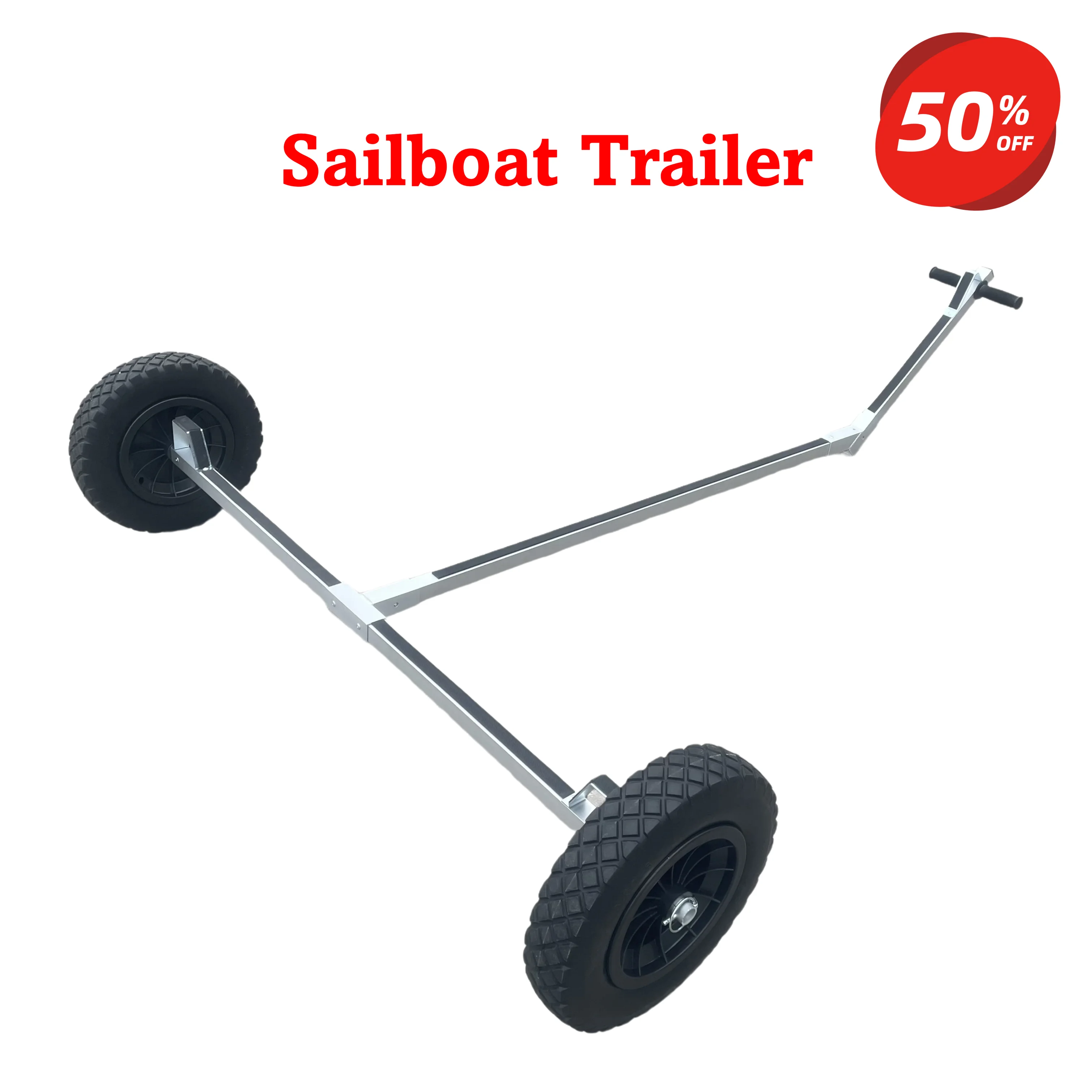 Aluminum Sailboat Trolley with Heavy-Duty Tires, Portable Transport ...