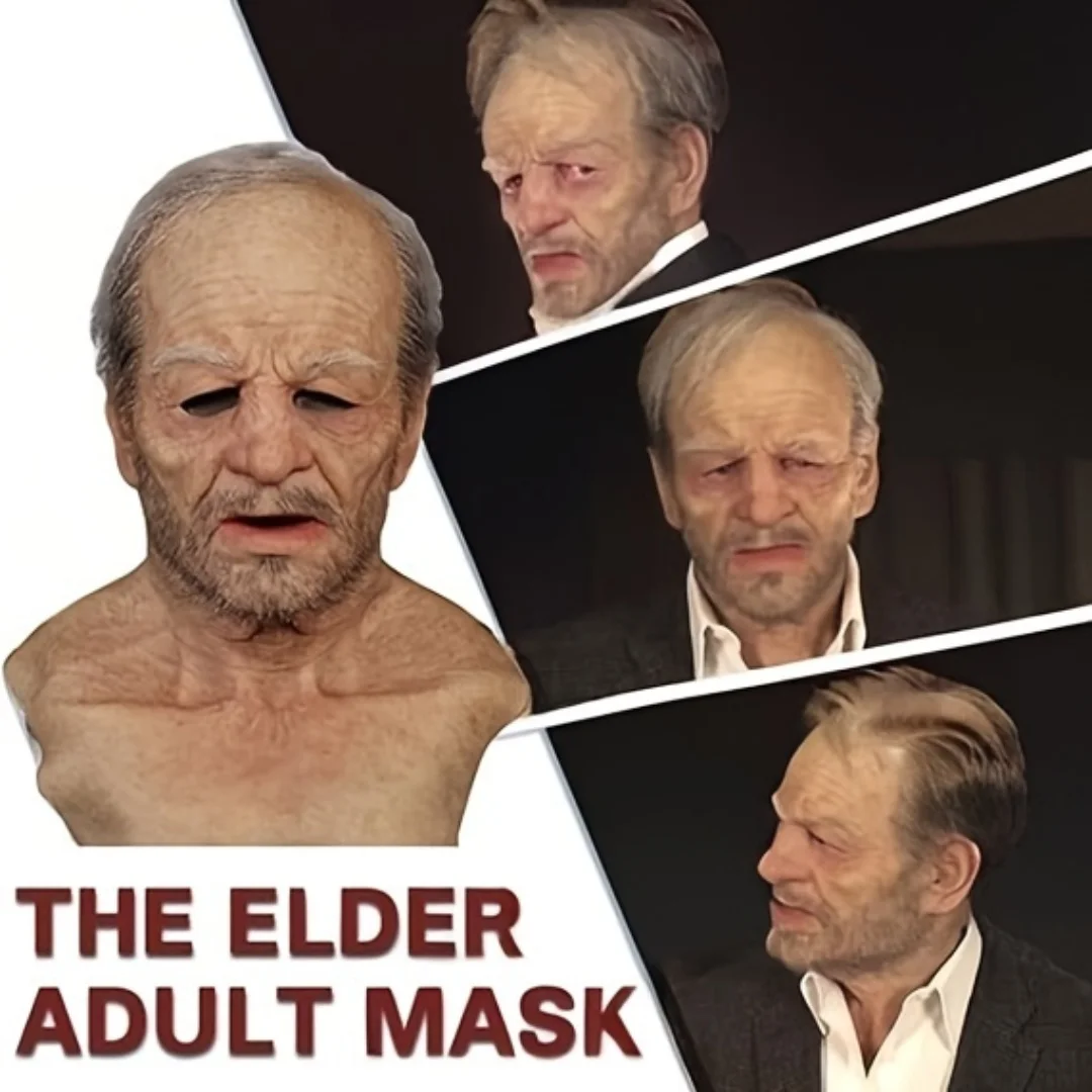 Old-Man-Realistic-Smoking-Old-Lady-Latex-Headgear-Cosplay-Soft-and-BPA ...