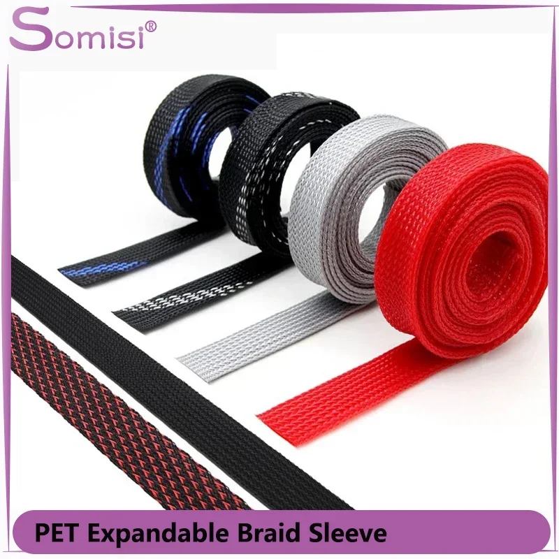 PET Expandable Braided Sleeve 2/4/6/8/10/12/14/16/20/25/30/40mm High ...