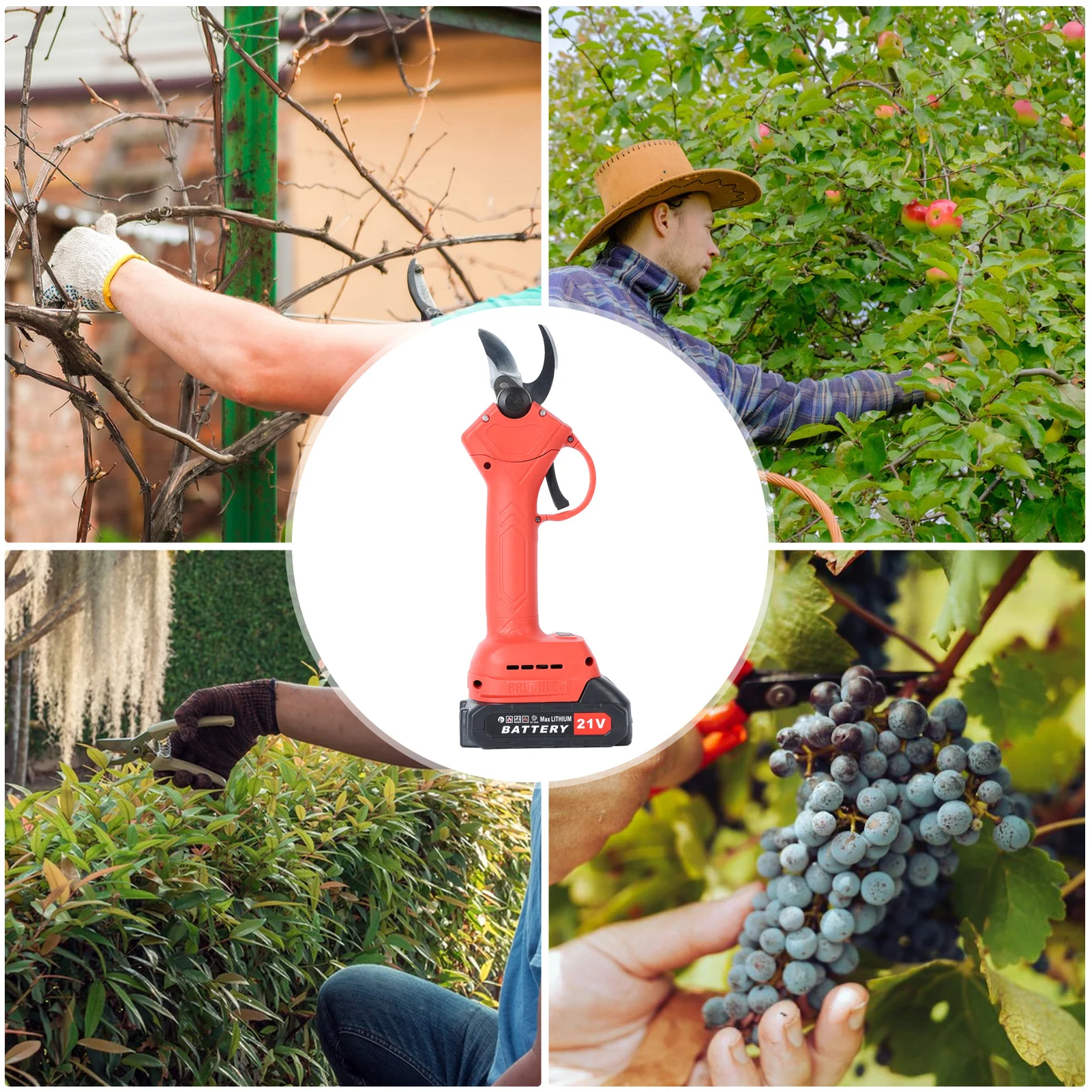 Electric Branch Scissors, Tree Branch Shears 21V - Beamish