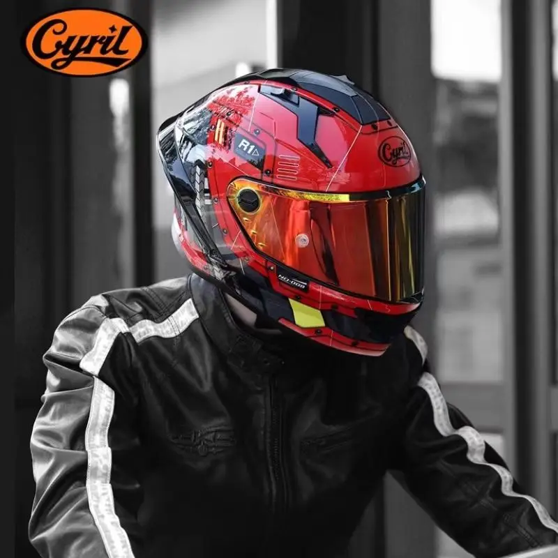 CYRIL ECE Certification Motorcycle Helmet Full Face off road Racing ...