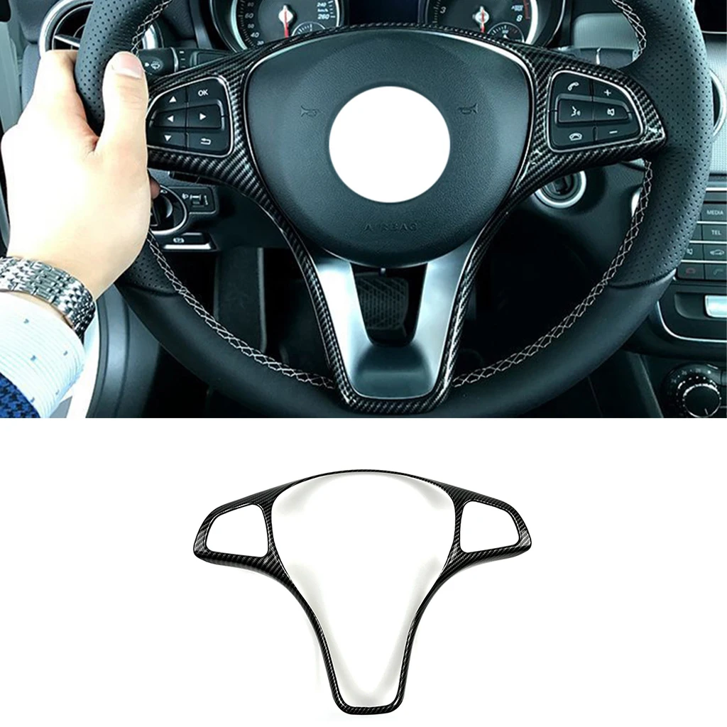 Car-Steering-Wheel-Panel-Frame-Cover-Trim-For-Mercedes-Benz-A-B-C-E-GLA ...
